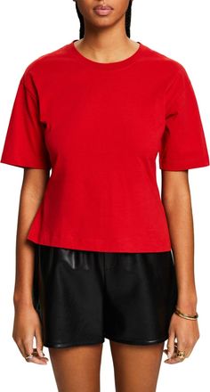 Esprit Damen 014ee1k314 T-Shirt, 610/Dark Red, X-Large