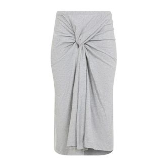 Dries Van Noten Hemellana Midi Skirt - Femme - Jupes - Gris - Taille: 40 FR