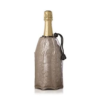 Vacu Vin 38855626 Refroidisseur à Champagne Décor Platinum Beige/Doré