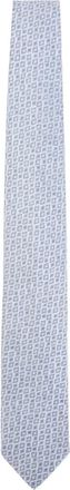 Lanvin losange-pattern tie - Blau