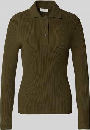 Marc O'Polo Slim Fit Langarmshirt aus gerippter Baumwolle