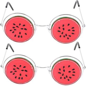 Frcolor 2 Pi&egrave;ces Lunettes de F&ecirc;te Past&egrave;que Originales L&eacute;g&egrave;res et Solides pour Photo Amusante Mariage Plage Carnaval
