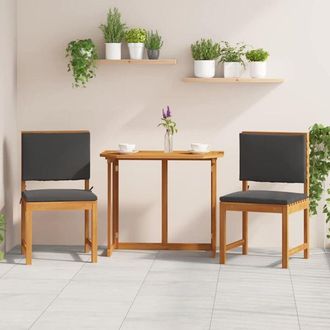 vidaXL Chaise de jardin 2 pcs Marron 50 x 50 x 91cm Vidaxl