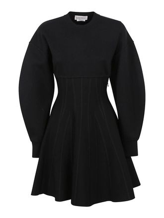 Alexander McQueen Robe Courte - Noir