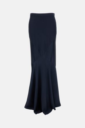 Max Mara Langer Rock Aus Envers-satin