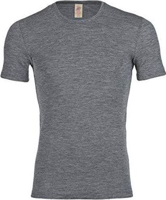 Engel Natur, T-shirt à manches courtes pour homme, 100 % laine (biologique), ardoise, 52/54 FR