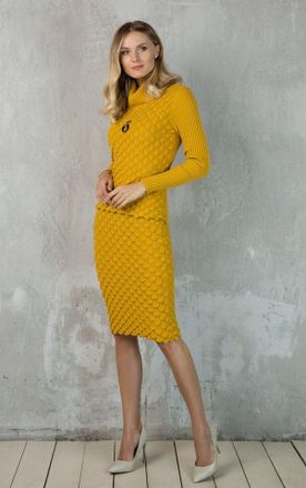 Passioni Rollkragenpullover aus strukturiertem Strick