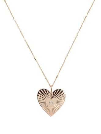 Zoë Chicco collier Radiant Coeur en or 14ct pavé de diamants