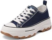 Queen Helena Baskets Platform Femme XZ003, bleu, 35 EU