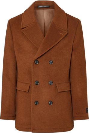 Liu Jo Kurzer Caban-Mantel mit Doppelreiherverschluss - - Jackets - Herren - Braun - M