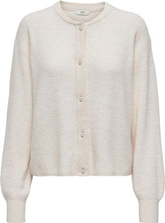 Jacqueline de Yong JdY Damen Jdylumi Life L/S Button Cardiga KNT Noos Strickjacke, Birch/Detail:Melange, L EU