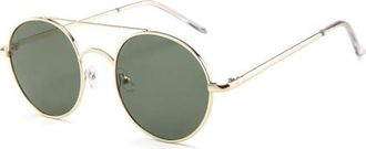 Generic Lunettes De Soleil Rondes En Métal For Femmes, Conduite Plein Air For Hommes(Green)