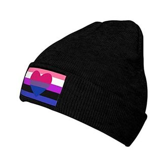 Generic Drapeau De La Fiert&eacute; Bisexuelle Et Non Binaire Femme Homme Bonnets Tricot&eacute; Coupe-Vent Bonnet De Trawler Respirant Watch Cap pour Toutes Les Saisons Cy
