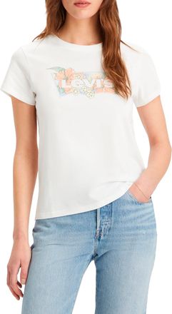 Levi's Damen The Perfect Tee T-Shirt, Hibiscus BW Fill BRI, XS