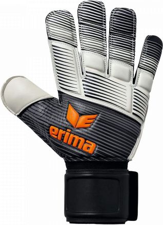 Erima Erwachsene Torwarthandschuhe SKINATOR Hybrid Training, schwarz/weiß/neon orange, 8,5, 7221905