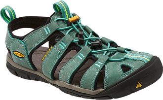 Keen CLEARWATER CNX LEATHER, Damen Aqua Schuhe, Mehrfarbig (mineral blue/yellow 1014371), 41 EU (8 UK)