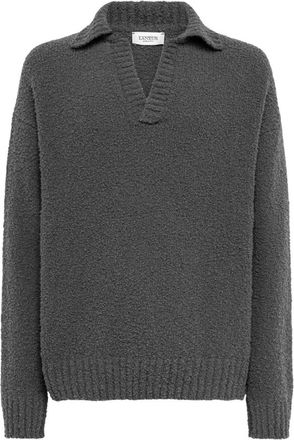 Laneus Pull en maille boucl&eacute;e - Homme - Pulls - Gris - Taille: XL