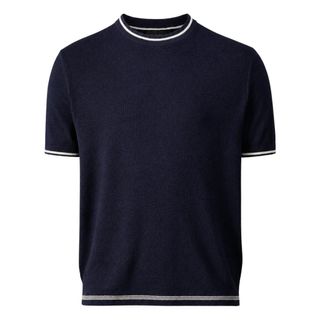 Ted Baker Eriks Regular Strukturiertes T-shirt In Marineblau