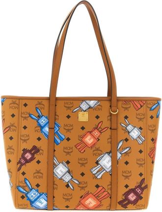 MCM Mcm, Femme, Sacs, Brun, Taille: ONE Size Medium Toni Shopping Bag