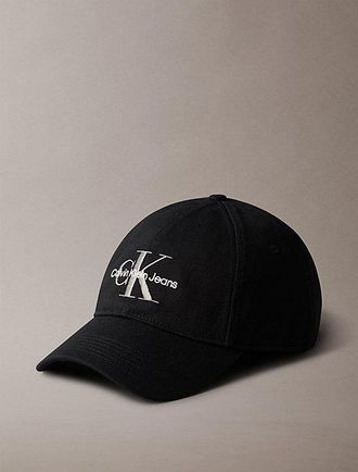 Calvin Klein Kappe Aus Twill Mit Monogramm-logo-stickerei - Black - Herren - Einheitsgr&ouml;&szlig;e