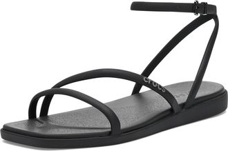 Crocs Miami Damen-Sandalen mit Kn&ouml;chelriemen, flach, Schwarz, Gr&ouml;&szlig;e 41, Schwarz, 41/42 EU