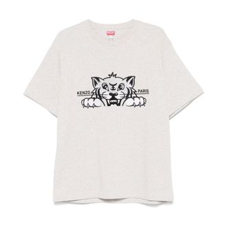 Kenzo Homme, Tops, Gris, Taille: S T-shirt oversize brodé