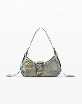 Desigual Tasche aus Denim mit Batik-F&auml;rbung-Gr&uuml;n