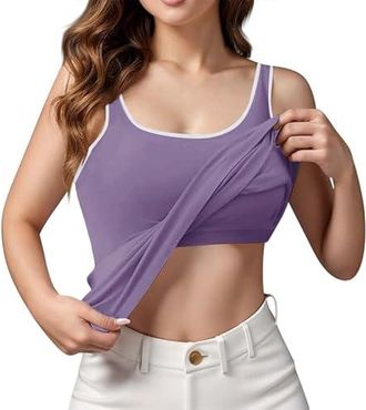 Generic D&eacute;bardeur Femme Maillot De Corps Hauts sans Manches Confortables et &agrave; la Mode pour Femmes Parfaits pour l&eacute;t&eacute; &agrave; associer avec des Jeans ou des Shorts p