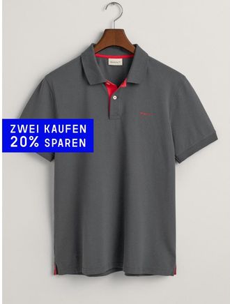 GANT Stretch-Poloshirt mit Kontrast-Details in Piqu&eacute;-Qualit&auml;t in