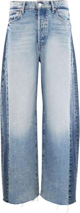 Mother jean The Pipe Dream Button Sneak Fray - Bleu