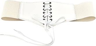 Generic Ceinture Femme Grande Taille - Ceinture Corset &Eacute;lastique pour Femmes Large Ceinture en Cuir Punk pour Robes Quotidien et Soir&eacute;es Halloween