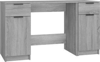 vidaXL Schreibtisch mit Beistellschrank Grau Sonoma Holzwerkstoff Vidaxl
