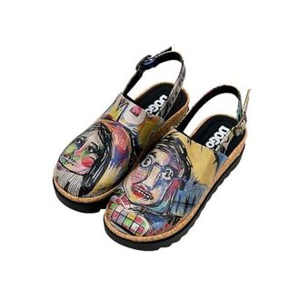 Dogo Akita Sandales pour femme Vegan Sandales color&eacute;es, Live And Save, 36 EU