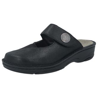 Berkemann Heliane Bequemer Damen Clog von Berkemann mit herausnehmbarem Fu&szlig;bett und Stretcheins&auml;tzen Slipper Pantolette geeignet f&uuml;r Einlagen und bei Hallux Val