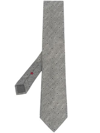Brunello Cucinelli Krawatte mit Polka Dots - Grau
