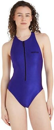 Calvin Klein Racerback One Piece KW0KW02407 Dos Nageur, Bleu (Midnight Lagoon), L Femme