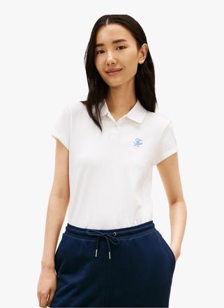 Tommy Hilfiger Polo slim brod&eacute; en coton m&eacute;lang&eacute;