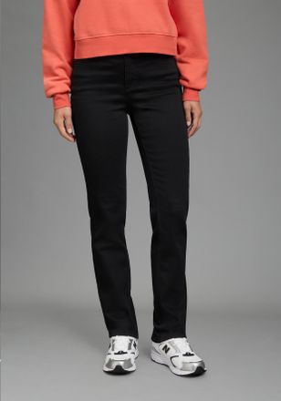 Arizona Gerade Jeans ARIZONA Ultra-Stretch, Damen, Gr. 17, K + L Gr, schwarz (schwarz schwarz), Denim/Jeans, Obermaterial: 74% Baumwolle, 24% Polyester, 2% El
