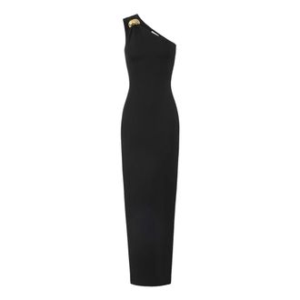 Elisabetta Franchi Femme, Robes, Noir, Taille: 36 FR Robe Longuette Asym&eacute;trique