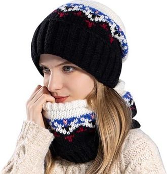 Generic Bonnet Femme Hiver Bonnet Femme Chapeau Femme Hiver Confortable Classique - Bonnet V&eacute;lo Unisexe Hiver, Coupe-Vent Thermique, L&eacute;ger et Confortable pour