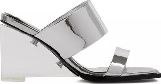 Alexander McQueen Alexander McQueen Sandalen - Silver Calf Leather Sandals - Gr. 37 (EU) - in Silber - für Damen