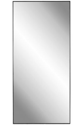 Landscape Wandspiegel, Schwarz, Metall, Glas, Holzwerkstoff, rechteckig, 100x200x2.5 cm, Reach, Bsci, senkrecht und waagrecht montierbar, Ganzk&ouml;rperspiegel, Spi