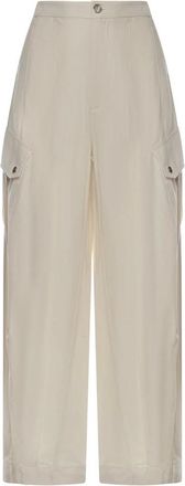 Pinko Pinko, Femme, Pantalons, Beige, Taille: 42 FR Wide Pantalons