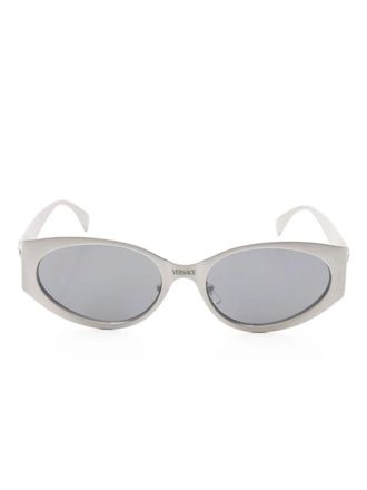 Versace lunettes de soleil à monture ovale Médusa (années 2010) - Gris
