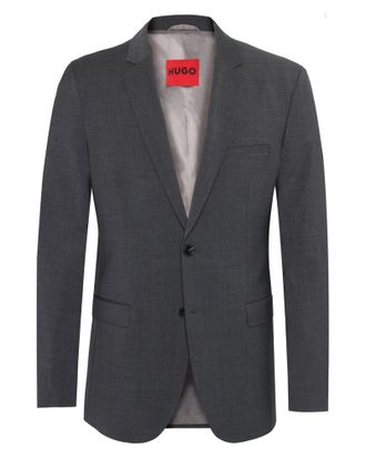 HUGO BOSS Einreihiges Sakko aus einem Wollmix mit Stretch, Extra Slim Fit in
