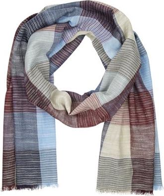 Lindenmann mens scarf light 100% organic cotton multicoloured