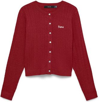 Vero Moda Strickjacke VMGOLD CABLE LS O-NECK CARDIGAN Viskosemischung, regular fit
