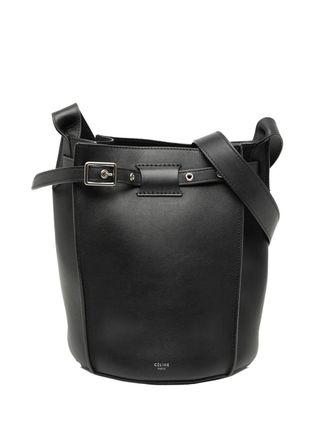 Celine mini sac &agrave; bandouli&egrave;re Big Bag Bucket en cuir (2018) - Noir