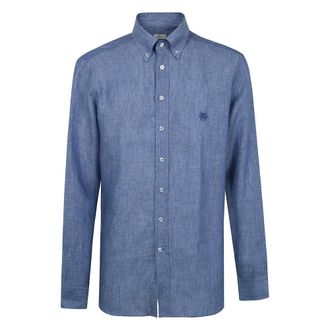 Etro Homme, Chemises, Bleu, Taille: 3XL Chemise boutonn&eacute;e avec logo