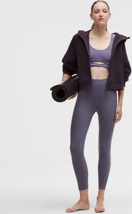 lululemon Align Crop Leggings mit hohem Bund f&uuml;r Frauen - 58 cm - Gr&ouml;&szlig;e 10 in Grape Mist